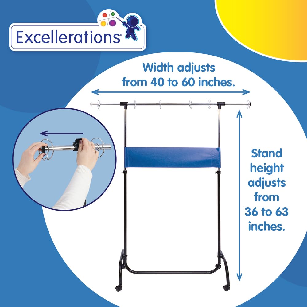 Classroom Adjustable Charts Stand on Wheels Mobile Teaching Chart Stand ...