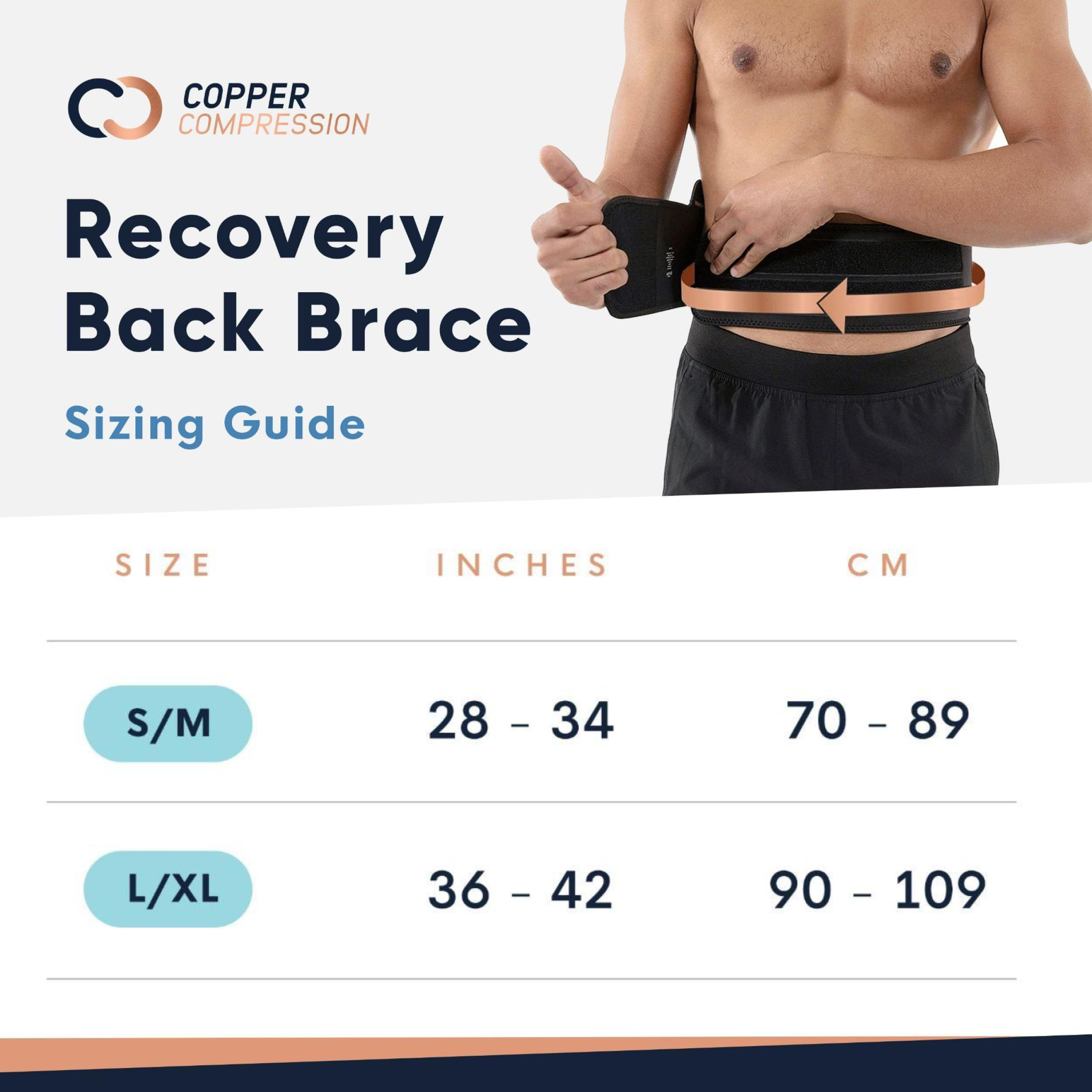 Copper Compression Back Brace – Copper Infused Support Belt Wrap for ...