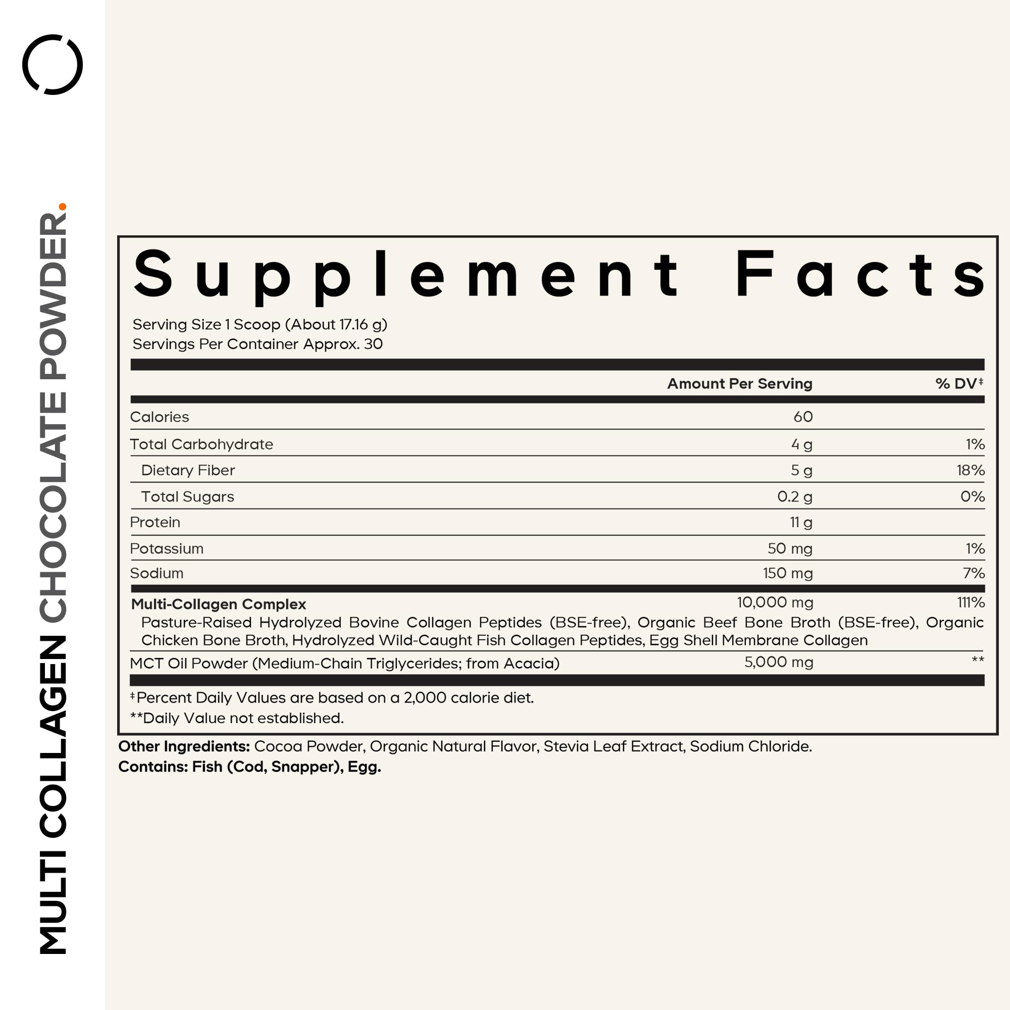 Codeage Multi Collagen Chocolate Protein Powder – Hydrolyzed Bovine ...