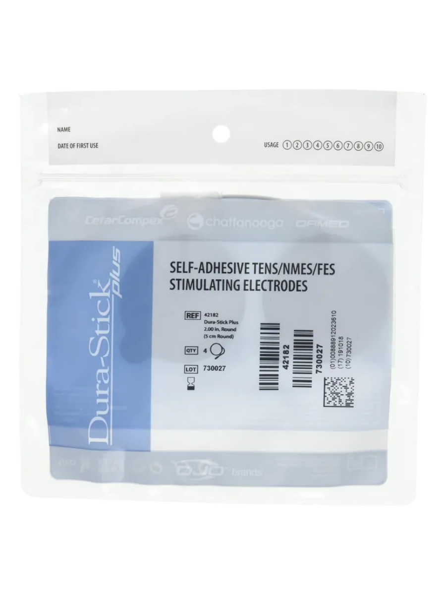 Chattanooga Dura-Stick Plus Self Adhesive Electrodes, 2″ Round, 40 Pack ...