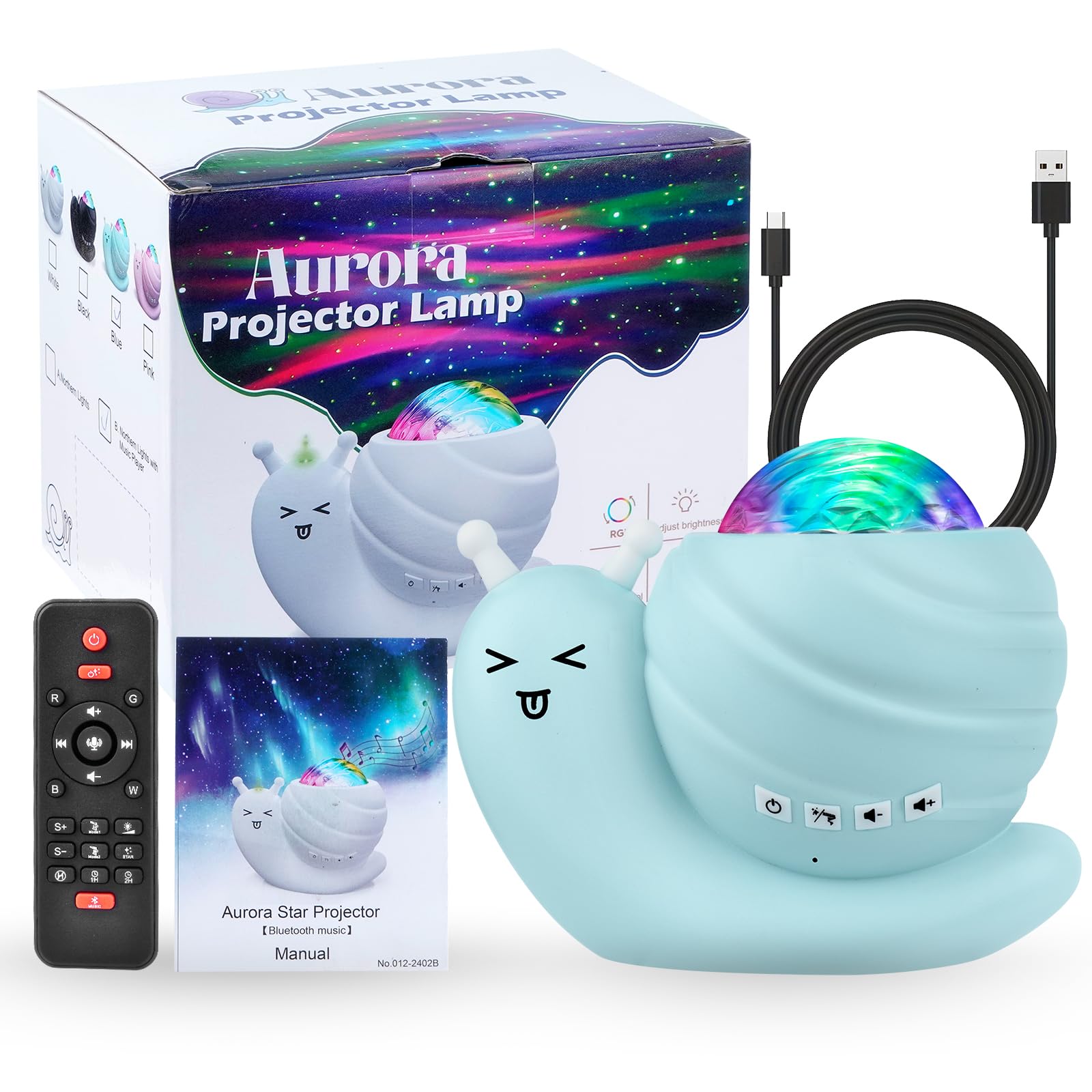 Remote Northern Lights Projector, 15 Colors Aurora Lights Projector for ...