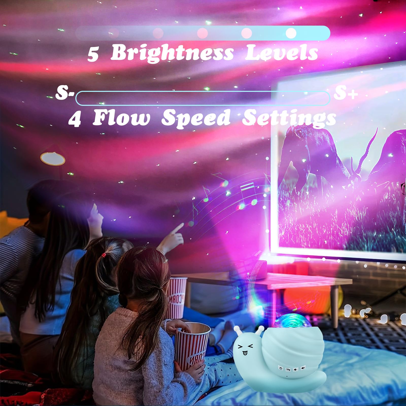 Remote Northern Lights Projector, 15 Colors Aurora Lights Projector for ...